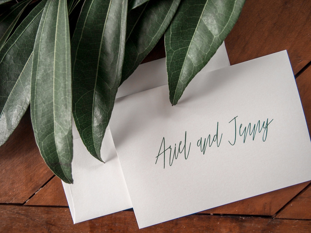 Modern Script Thank You Notes • Custom Printed Cards • Contemporary ...