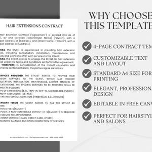 Hair Extension Contract Template - Editable Client Agreement ...
