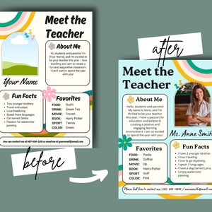 Editable Meet the Teacher Template - Customizable Teacher Intro for ...