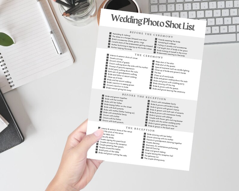 Wedding Photographer Shot List | Wedding Photography Shot List ...