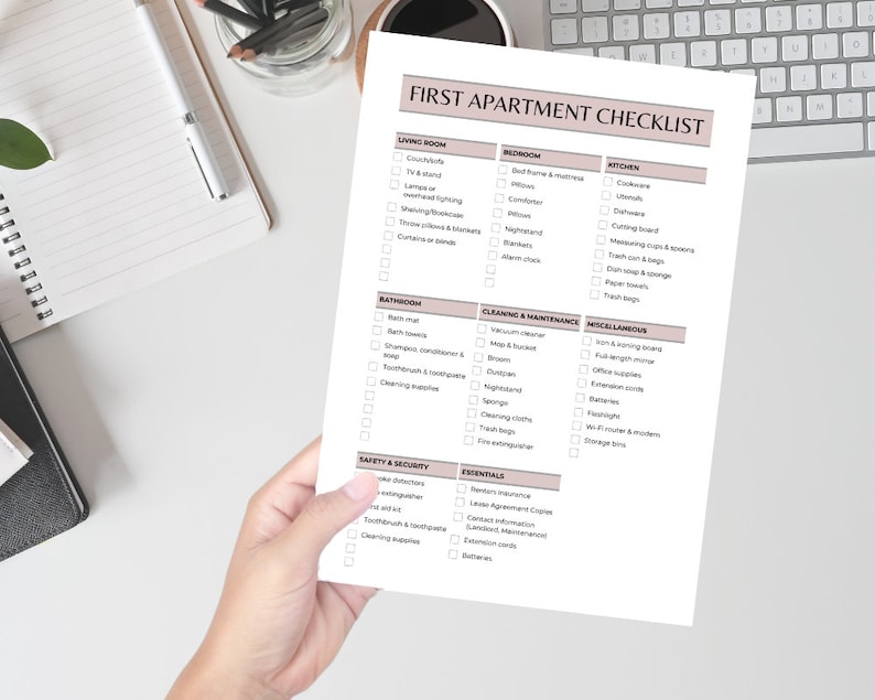 New Home Checklist New Home Essentials List New Apartment Essentials ...