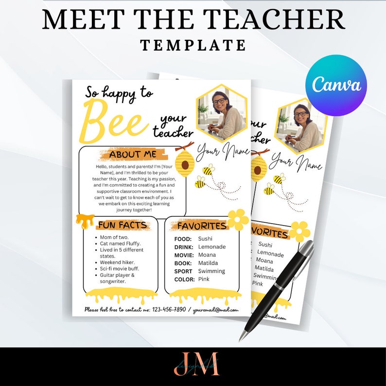 Meet the Teacher Newsletter Template - Editable Google Slides, Groovy ...