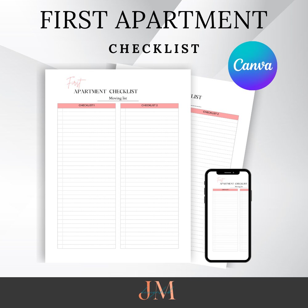 First Home Checklist Moving Checklist Instant Download Condo Checklist ...