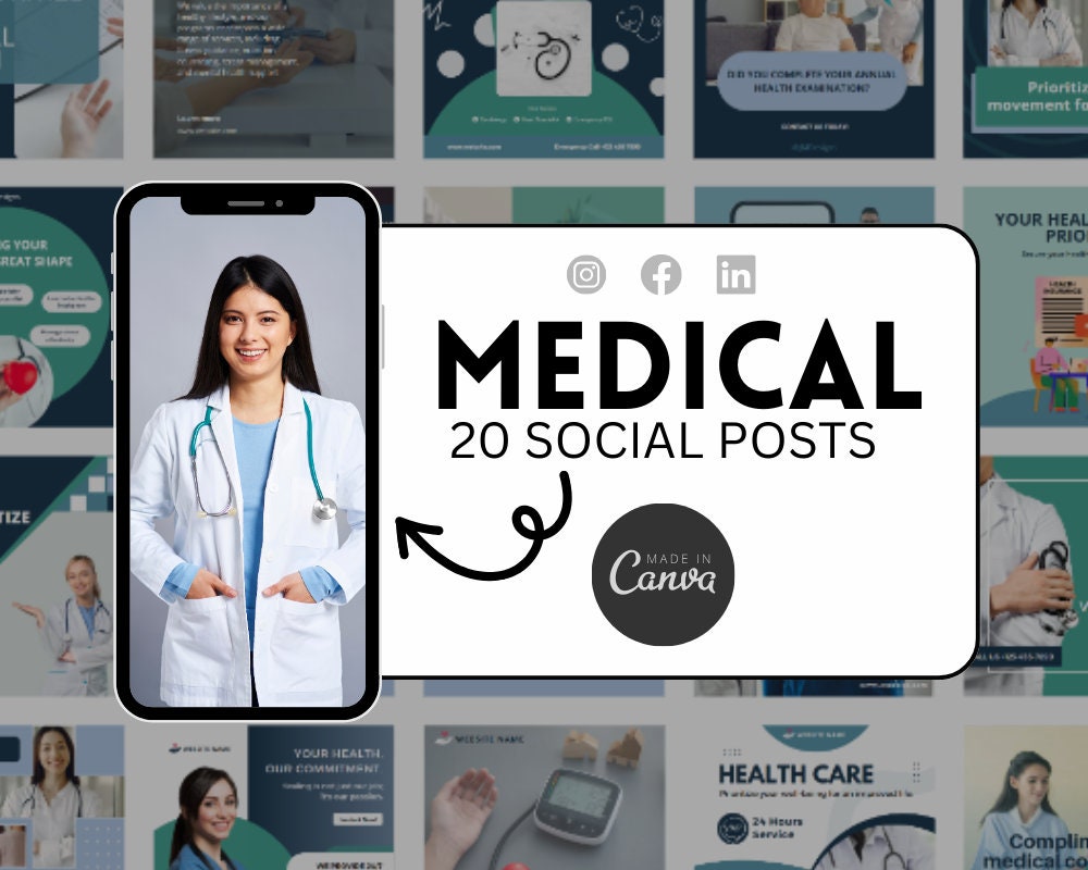 Medical Spa Editable in Canva Diy Flyers Canva Templates Social Media ...