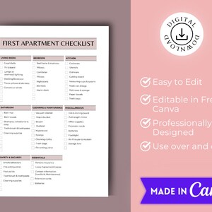 New Home Checklist New Home Essentials List New Apartment Essentials ...