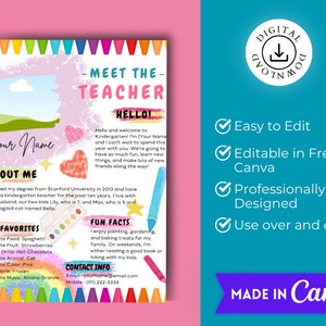 Meet the Teacher Groovy Classroom Theme | Back to School Flyers, All ...