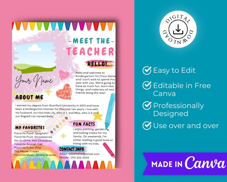 Meet the Teacher Groovy Classroom Theme | Back to School Flyers, All ...