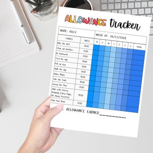 Allowance Chart | Responsibility Chart | How to Earn Money Chore Chart ...