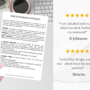 Hair Extension Contract Template - Editable Client Agreement ...