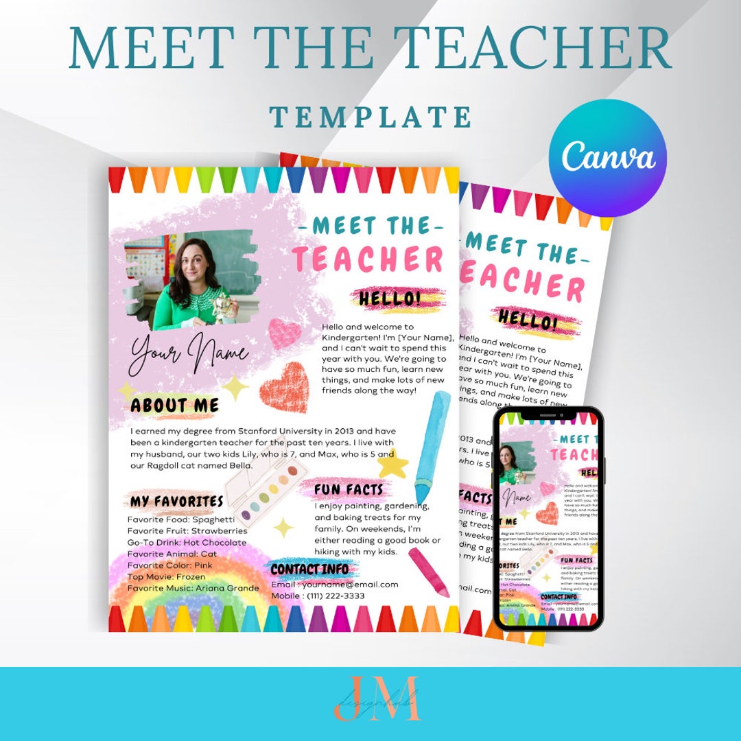 Meet the Teacher Groovy Classroom Theme | Back to School Flyers, All ...