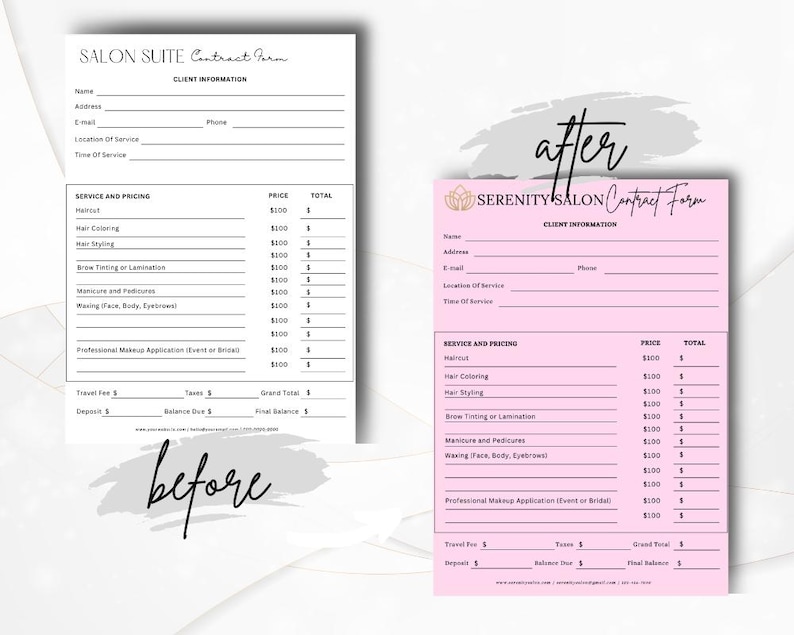 Salon Booth Rental Contract Template - Editable Lease Agreement ...
