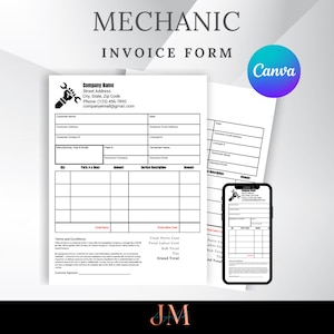 Automotive Service Invoice Template | Business Invoice | Instant ...