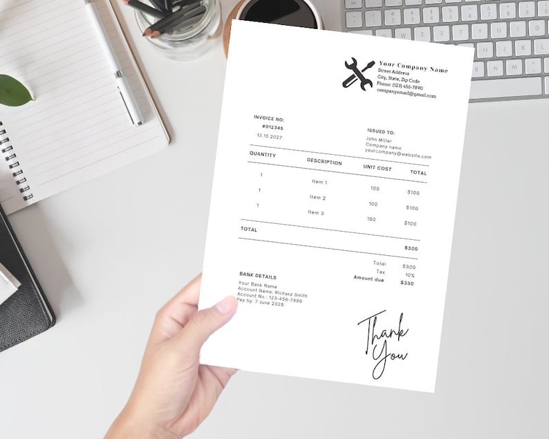 Automotive Service Invoice Template | Body Shop Contract | Body Shop ...