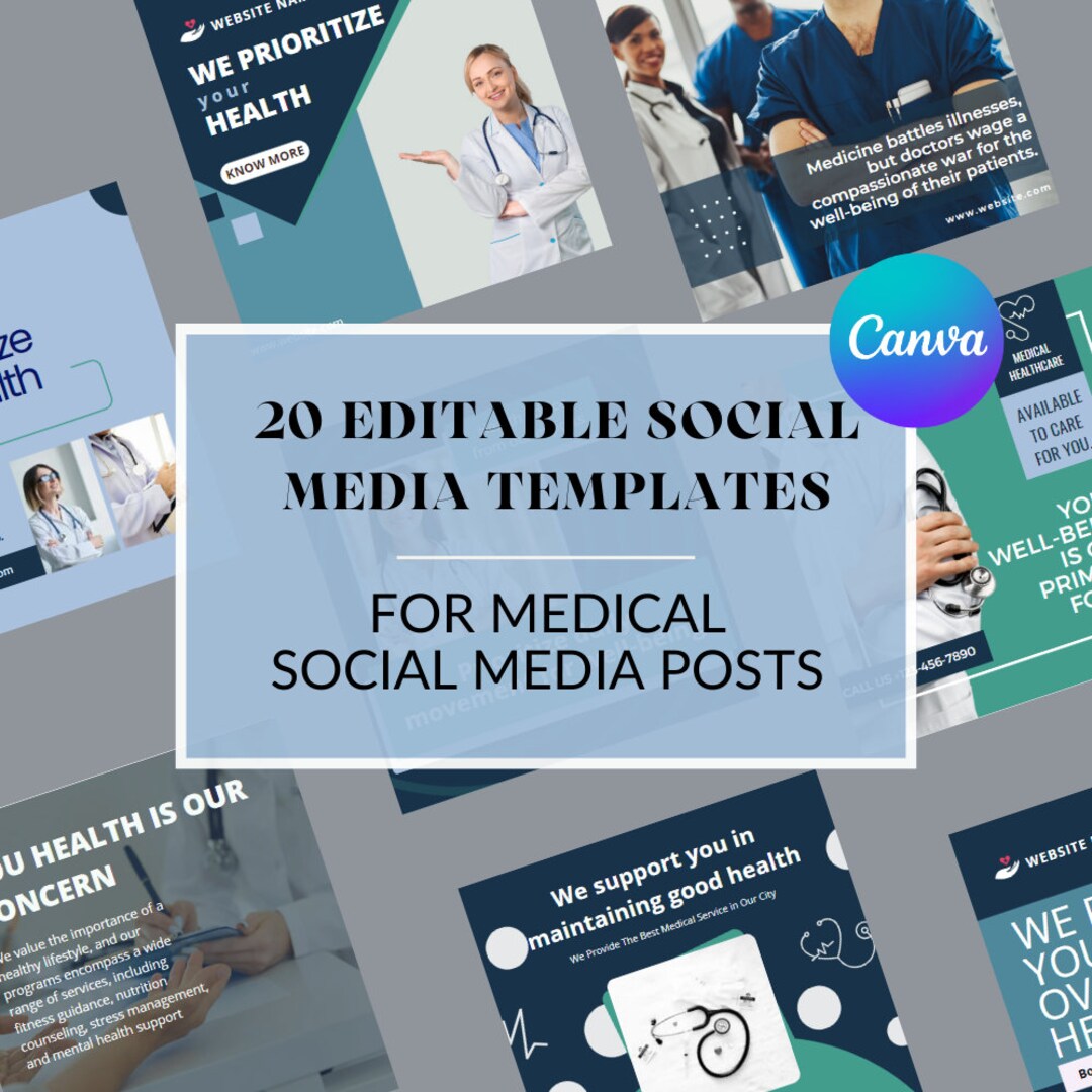 Medical Social Media Template | Canva | Doctor Post Templates ...