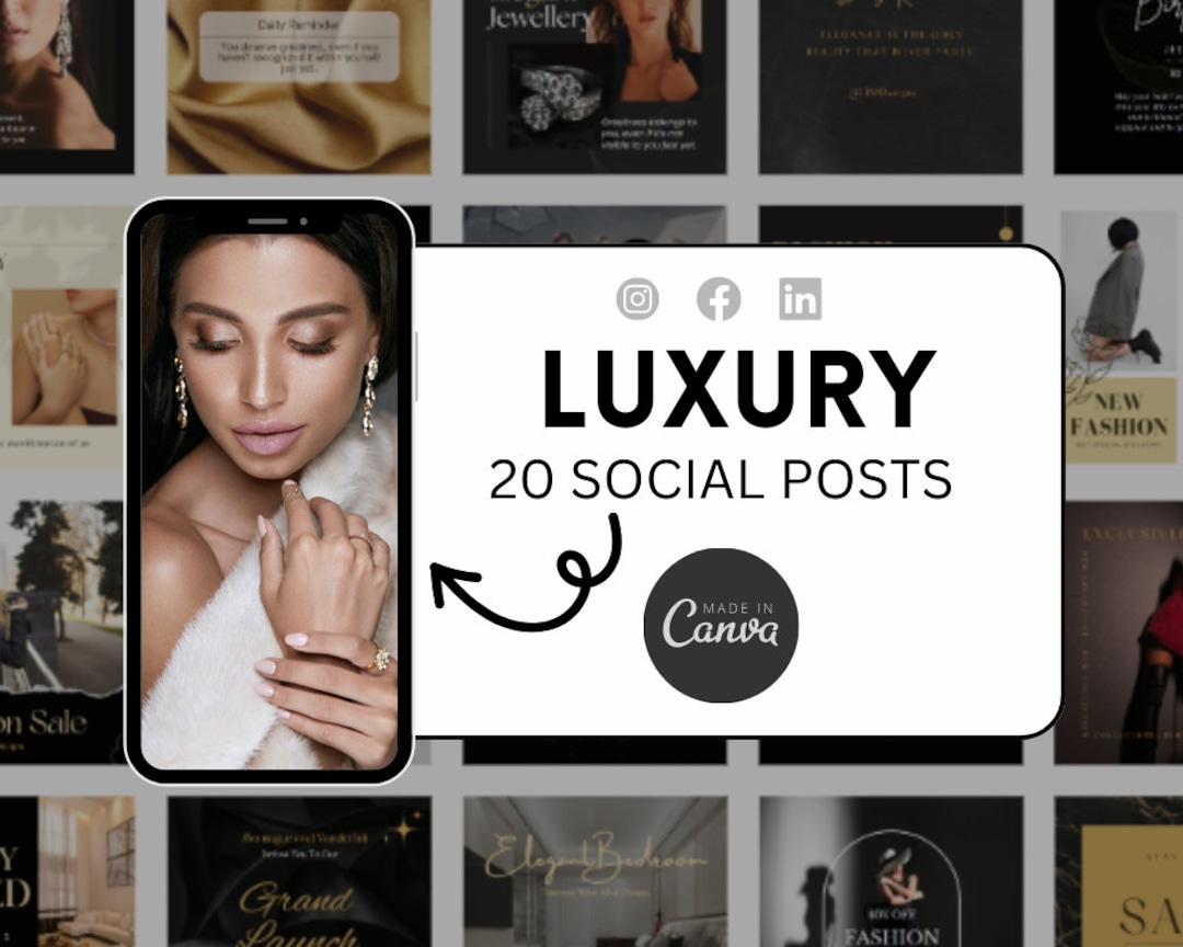 Luxury Social Media Aesthetic Template Minimal Instagram Luxe Social Media Instagram Highlights ...