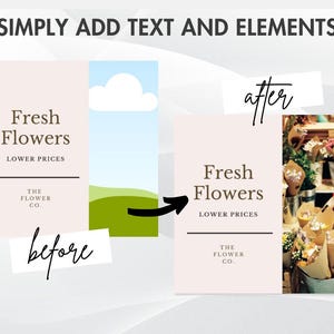 Flower Shop Social Instagram Templates - Canva Editable Floral ...