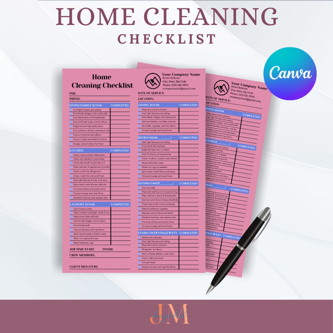 Cleaning Checklist | Flylady Planner | Printable Pdf | Cleaning ...