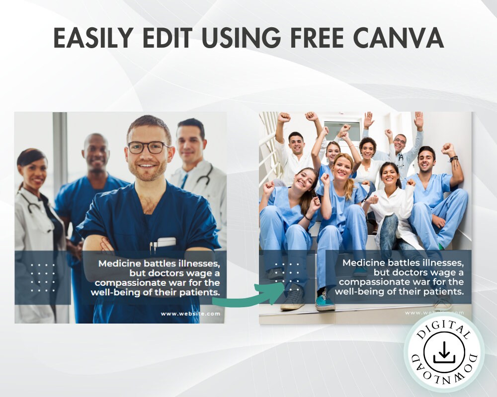 Medical Social Media Template | Canva | Doctor Post Templates ...