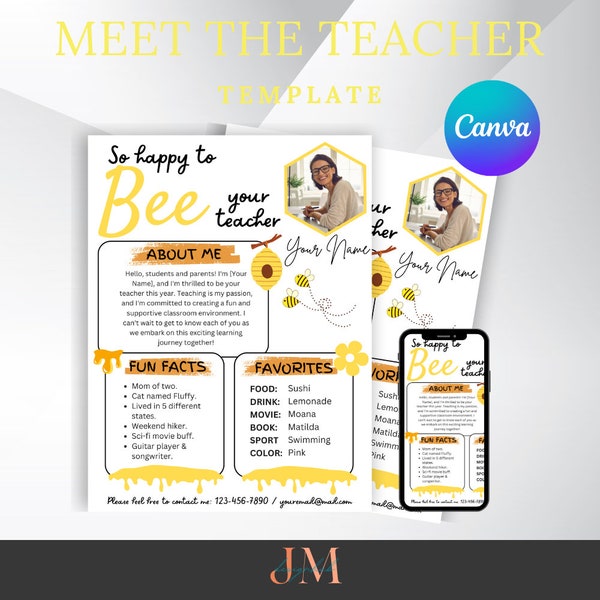 Meet the Teacher Groovy Classroom Theme Back to School Flyers, All ...