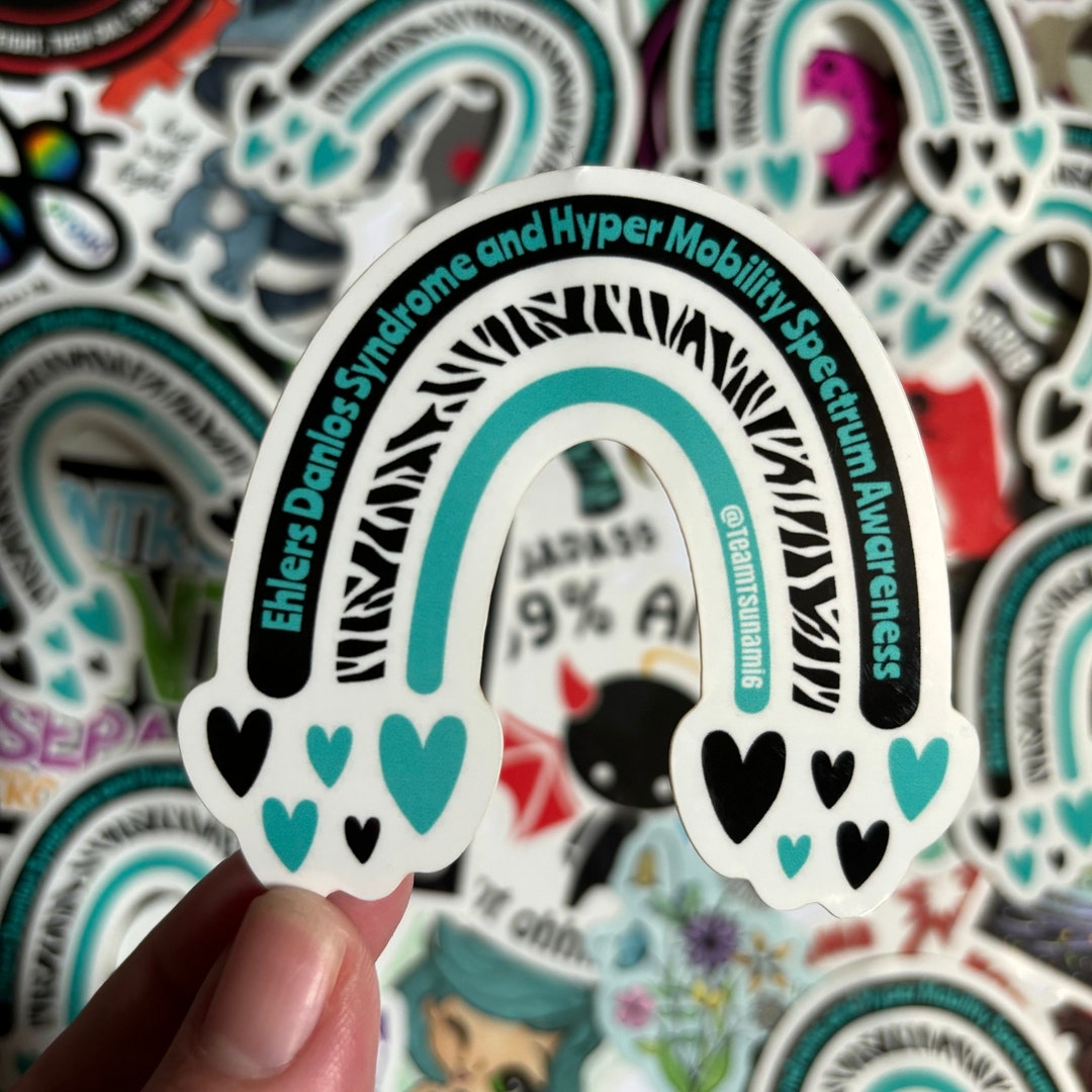 Awareness Rainbow Glossy Sticker, Zebra Awareness Rainbow, Rare and ...