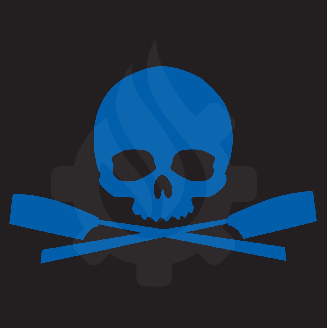 Crossed Oars Vinyl Decal Rowing Decal Skull and Crossed Oars | Etsy