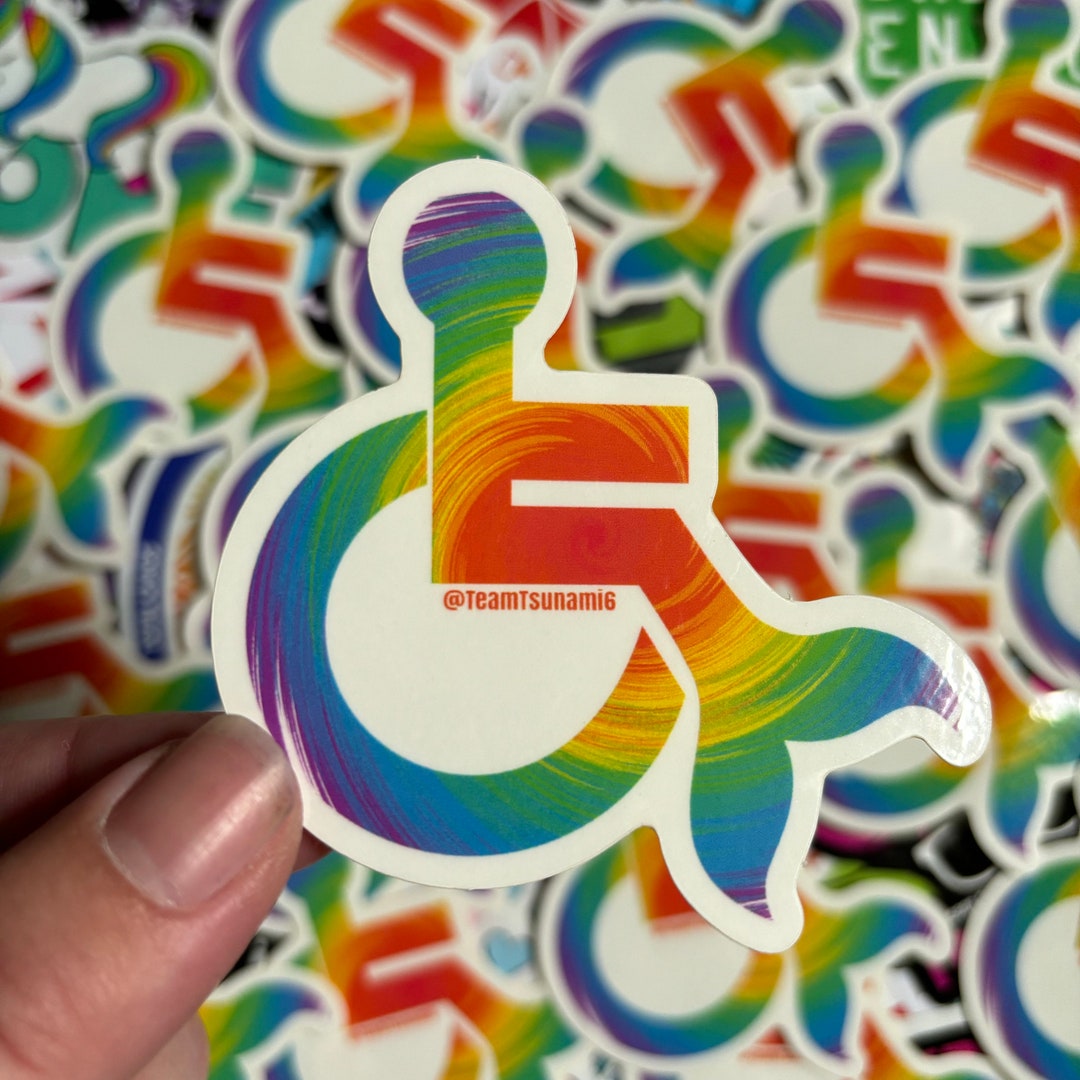 Wheelchair Mermaid Icon Waterproof Clear-backed Sticker - Etsy
