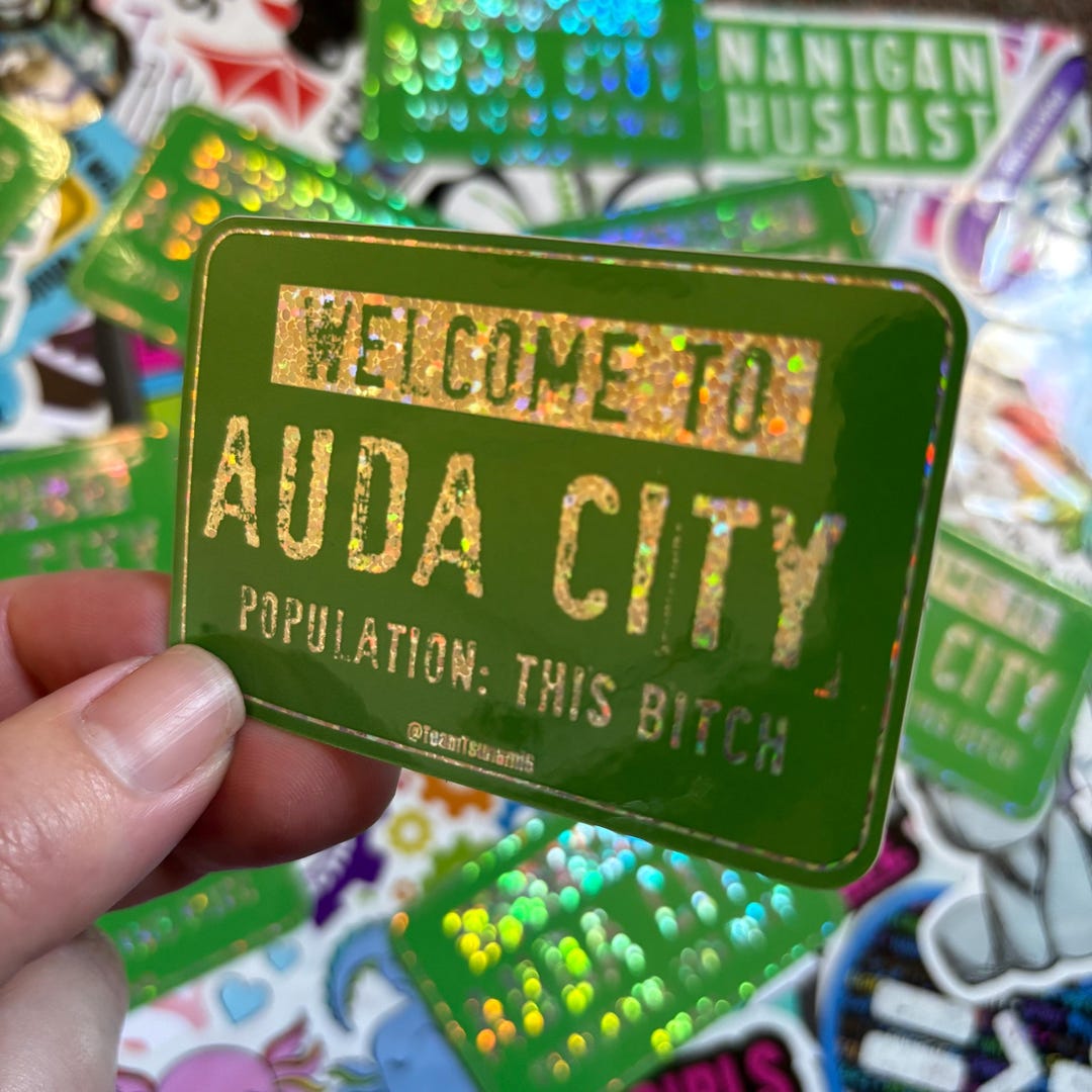 Audacity Welcome Sign Waterproof Glitter Sticker - Etsy
