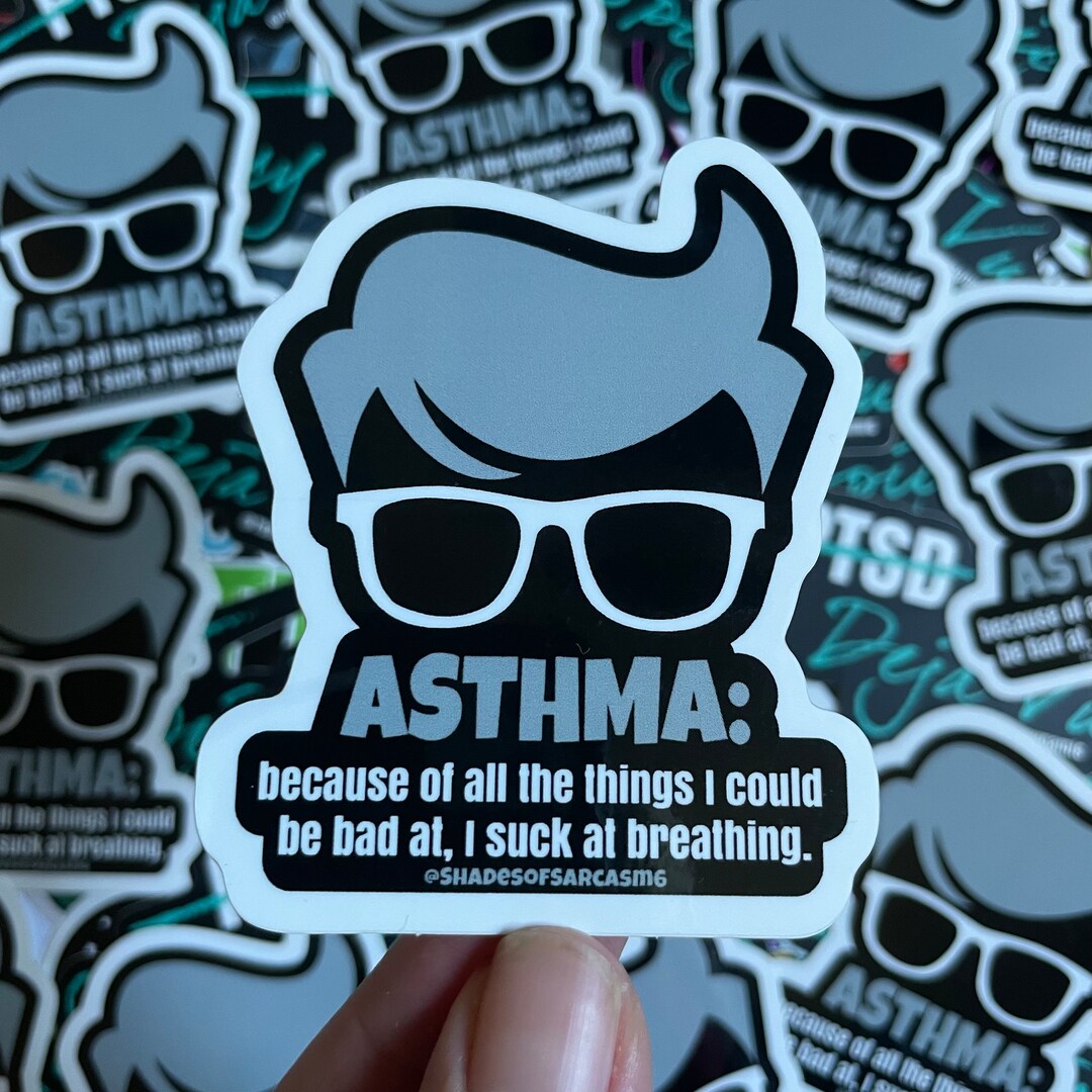 Asthma Waterproof Glossy Sticker - Etsy