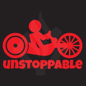 Hand Cycle Vinyl Decal Unstoppable - Etsy
