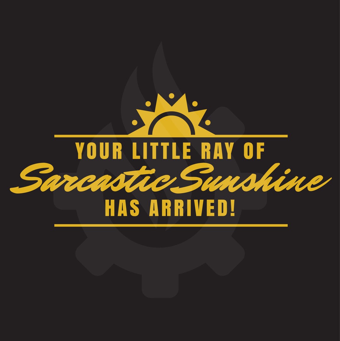 Sarcastic Sunshine Vinyl Decal, Ray of Sunshine Decal, Sarcastic ...