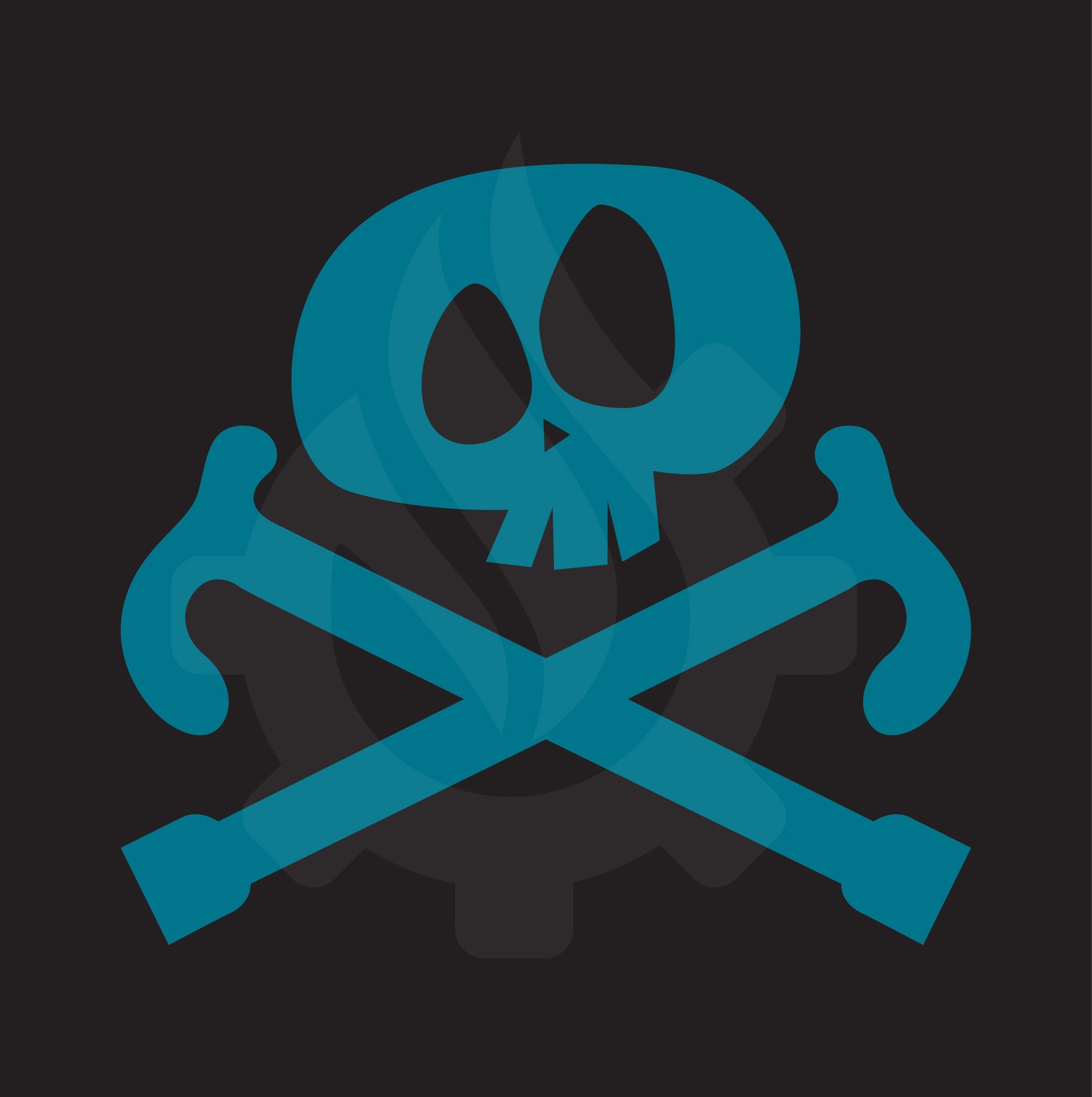 Skull and Crossed Canes Vinyl Decal Skull Decal Cane Decal | Etsy