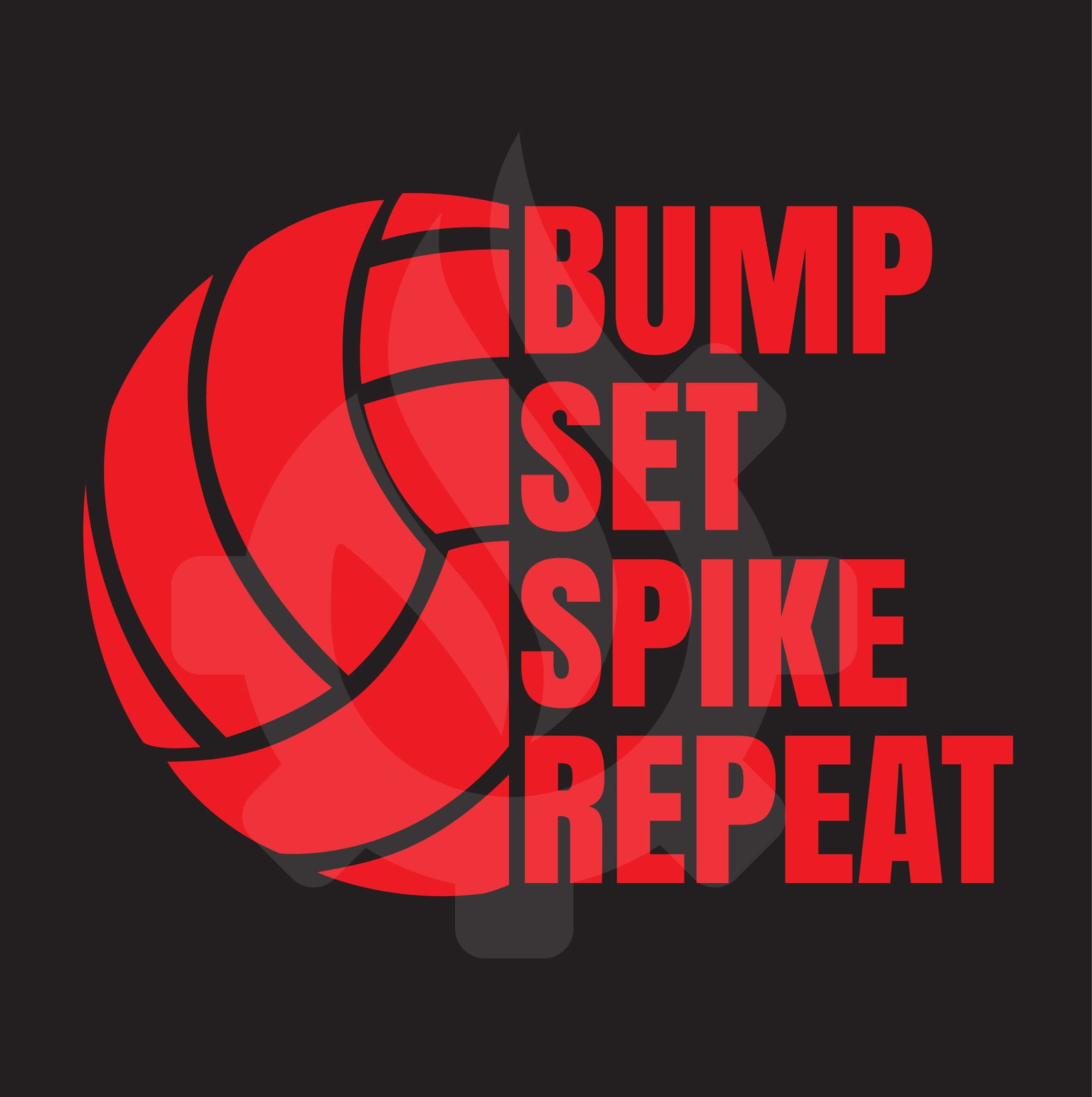 Volleyball Vinyl Decal, Bump Set Spike Repeat Decal, Sports Decal ...