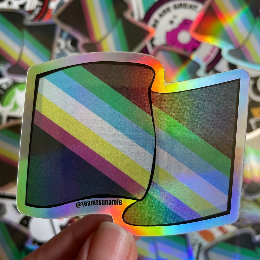 Disability Pride Flag Holographic Sticker, Sensory, Emotional ...
