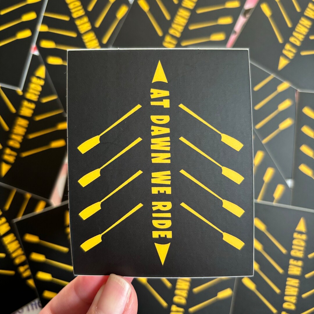 At Dawn We Ride Matte Sticker, Rowing Waterproof Sticker, Crew Eight or ...