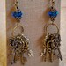 Blue Crystal Key Ring Earrings. Key Earrings Charming - Etsy