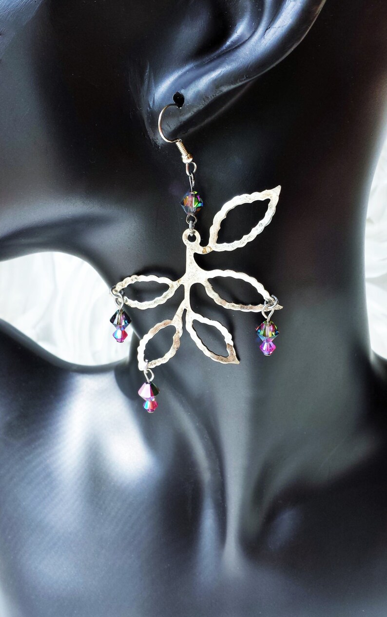 Elven Fairy Earrings, Branch and Crystals Earrings, Enchanting Earrings ...