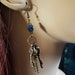 Blue Crystal Key Ring Earrings. Key Earrings Charming - Etsy