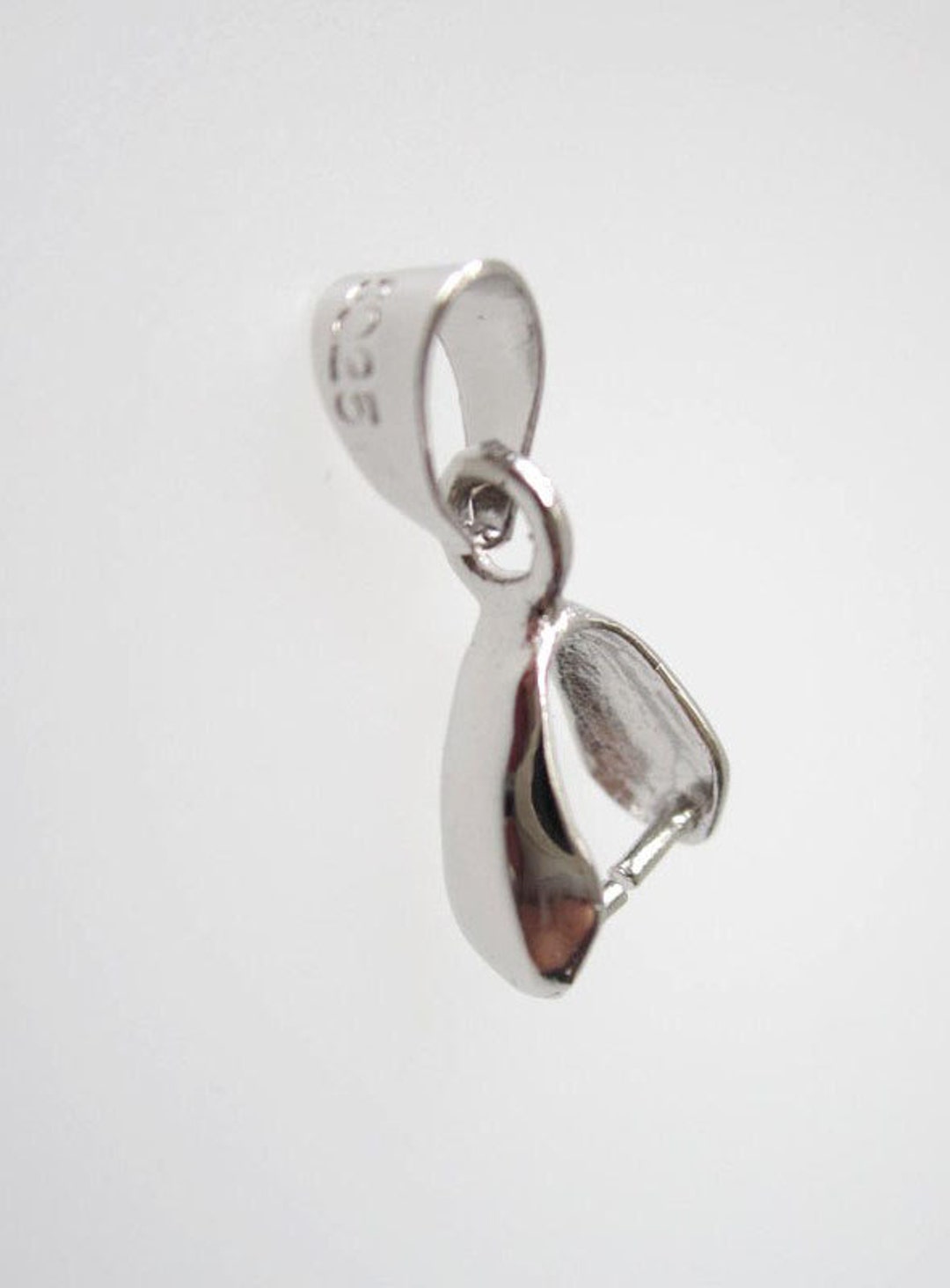 Sterling Silver Pinch Bail, Ice Pick, Pendant Bail - Etsy