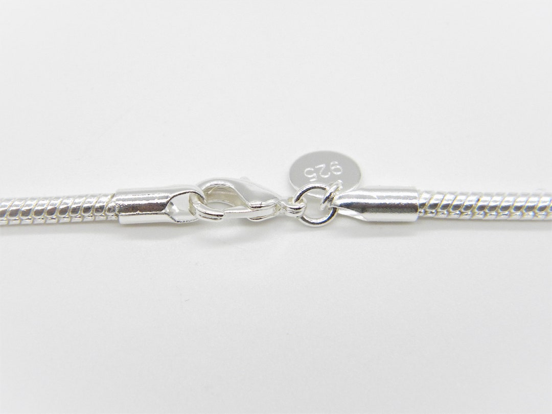 3mm Silver Plated Snake Chain Necklace, 18", 20" - Etsy