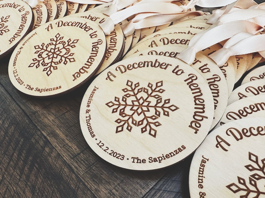 Winter Wedding Ornament, Snowflake Wedding Favor, Christmas Party Favor ...