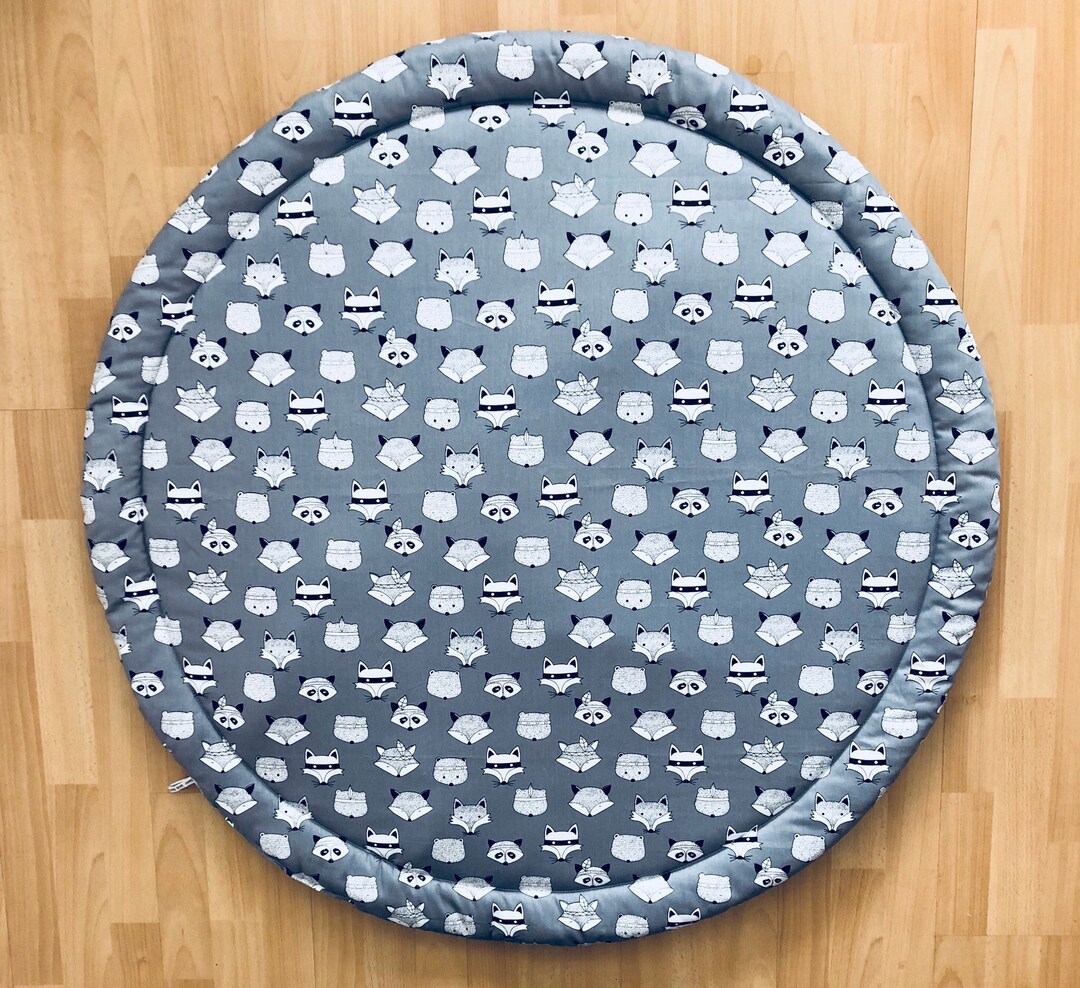 BABY PLAY MAT, Woodlands, Extra Padded, Round Rug, Tummy Time, Play Mat ...