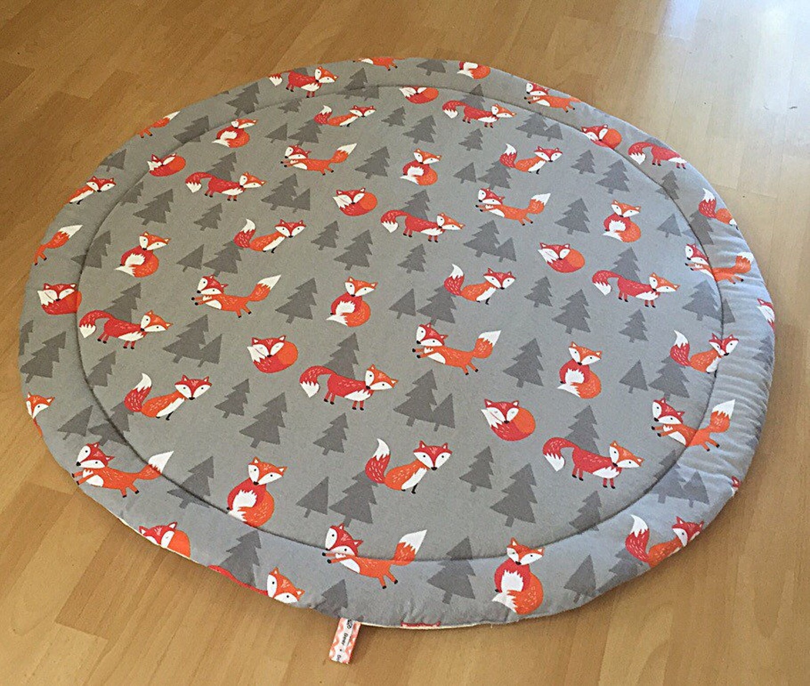 ON SALE Fox in the Woods Deer and Dot Baby Roundies Round Rug - Etsy