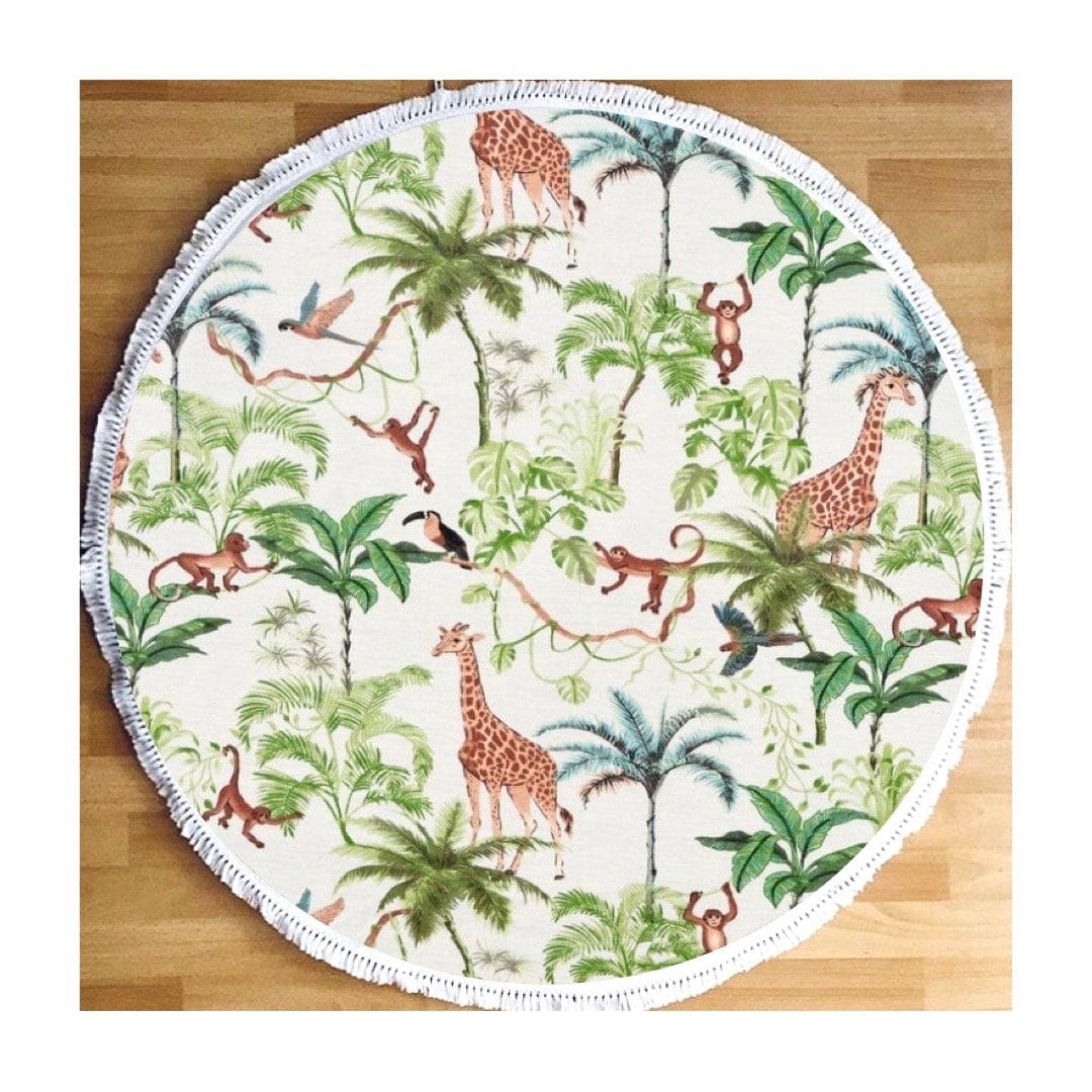 ORGANIC Jungle Safari, HANDMADE Baby Play Mat, Large Rug, Zoo Animals ...