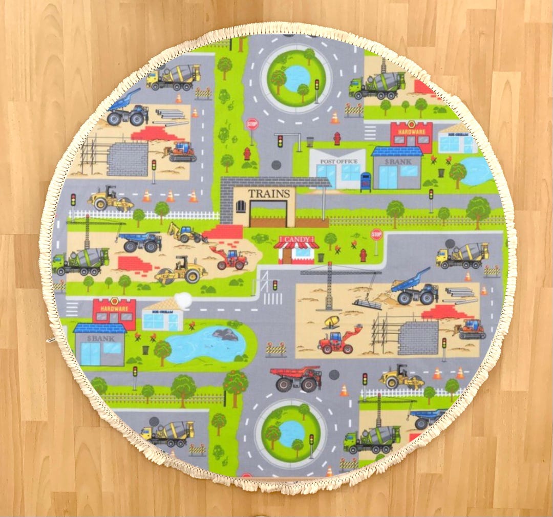 BIG Car Track, City Round Play Mat, Racing Car, World Map, Super Cool ...
