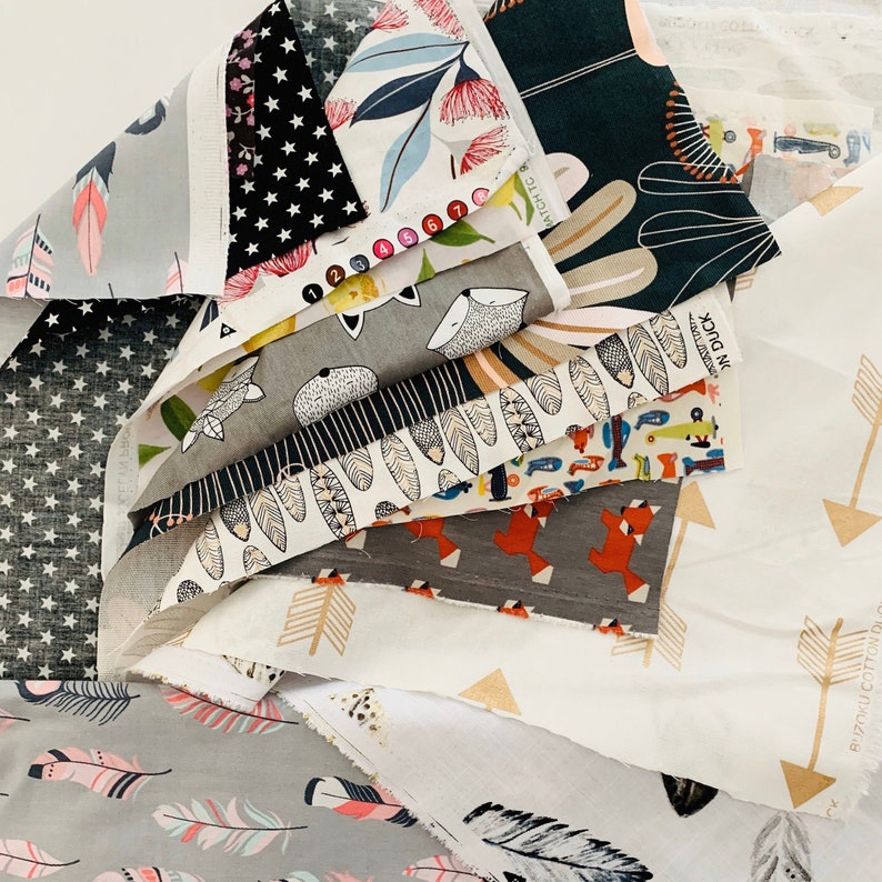 LARGE FABRIC OFF Cuts 500g Fabric Bundle Assorted Prints - Etsy Australia