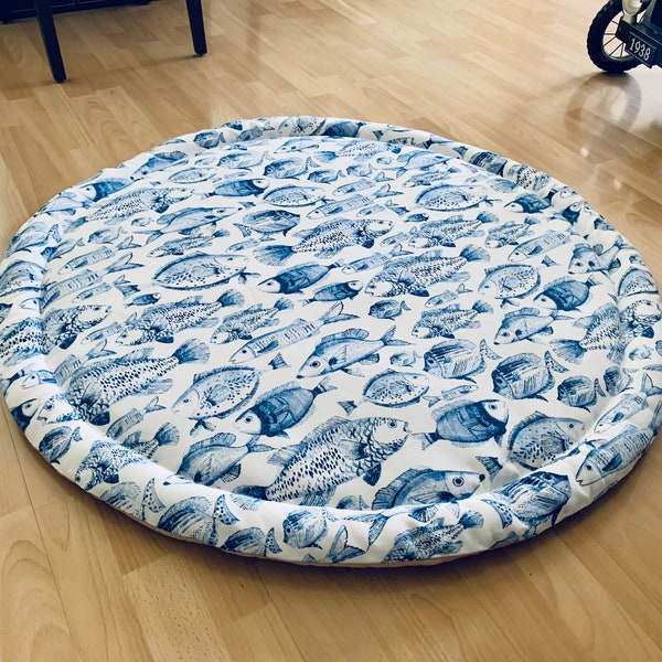 Large Round Fish Rug - Etsy