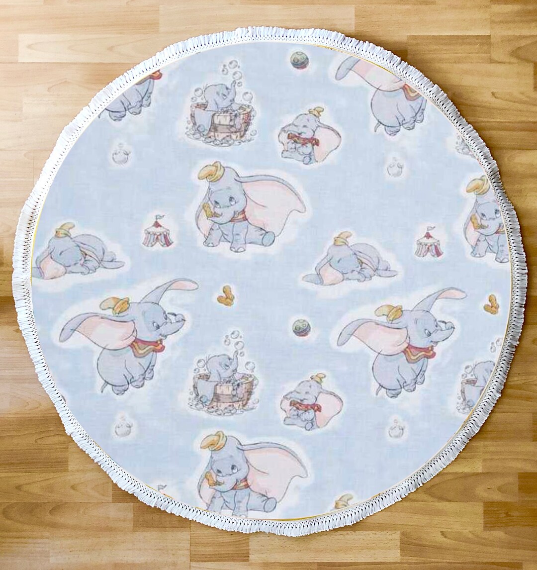 Elephant CUTE DUMBO Inspired Jungle Animal Blue Play Mat - Etsy