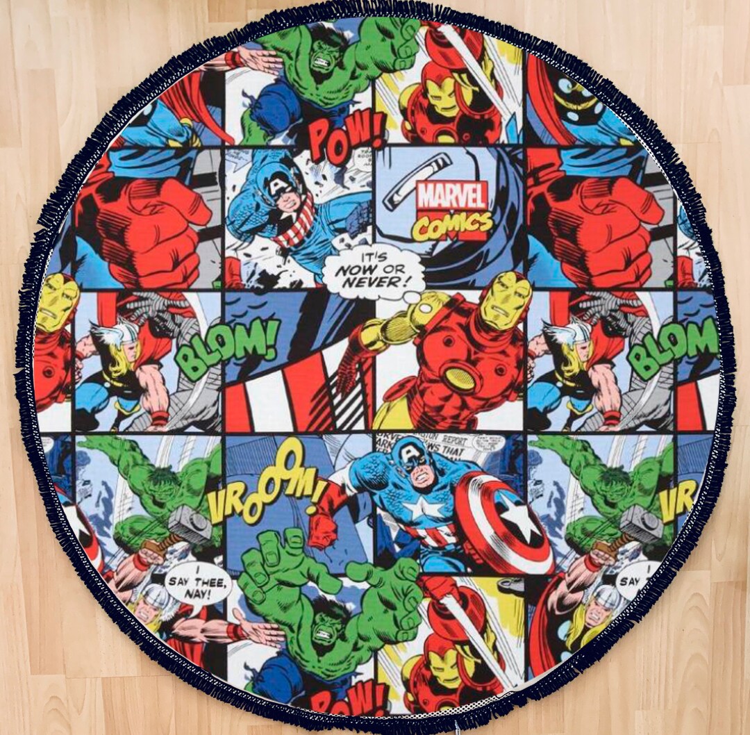 Retro Comic Strip, HERO Play MAT, Baby Play Mat, Playmat, Retro Kids ...