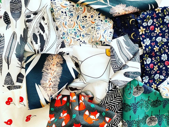 LARGE FABRIC OFF Cuts 500g Fabric Bundle Assorted Prints - Etsy