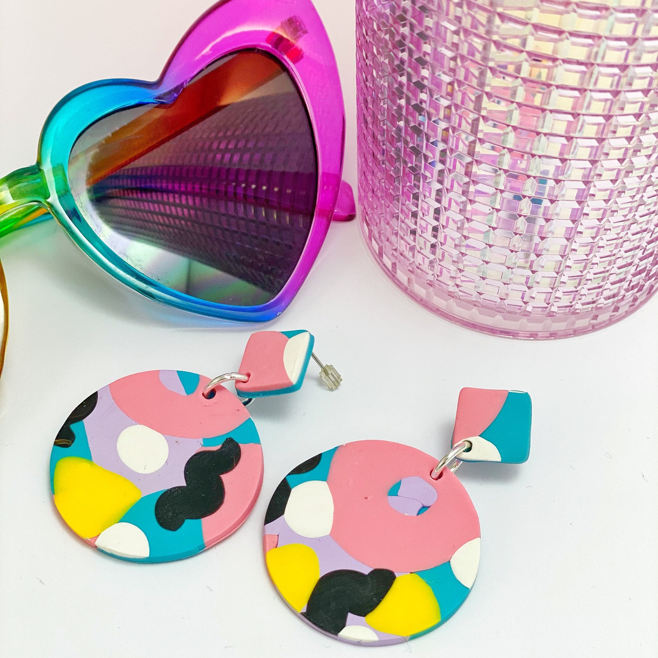 Abstract Stud Earrings Pattern Jewelry Statement Piece - Etsy